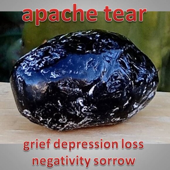 Accents | Huge Apache Tear Stone Rock Crystal Healing Support Xl 1 ...